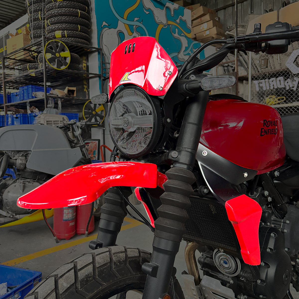 Guerrilla 450- 2RUFF Scrambler Radiator cover – Autologue Design